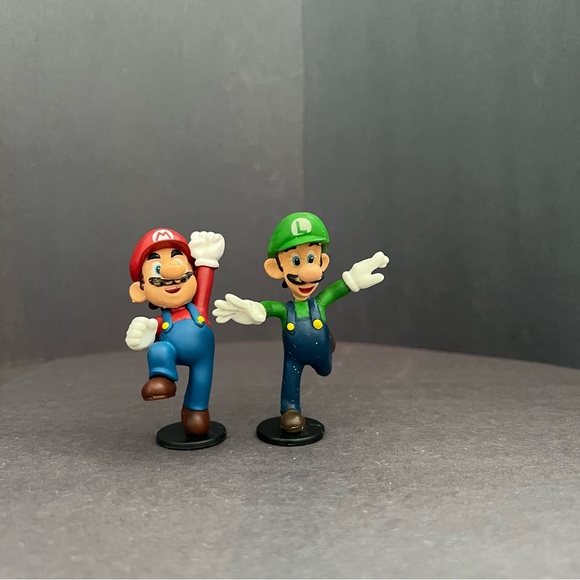Nintendo | Other | Super Mario Bros Jumping Mario Luigi 25 Pvc Figures ...